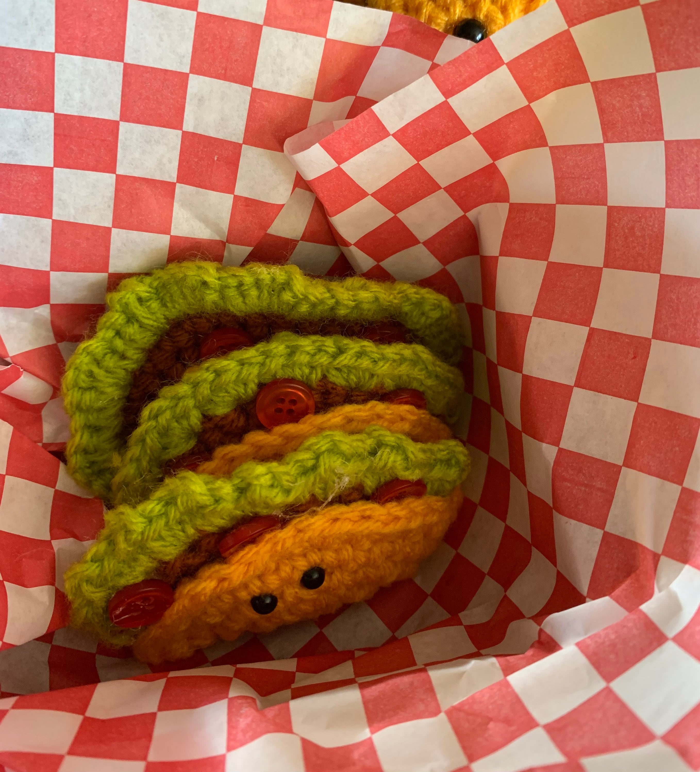 Set of 3 Handmade Crochet Taco Fidget Toys - Etsy