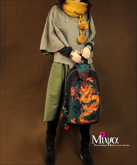 Miya's Original Ethnic Hmong Embroidered Backpack Dragon | Etsy