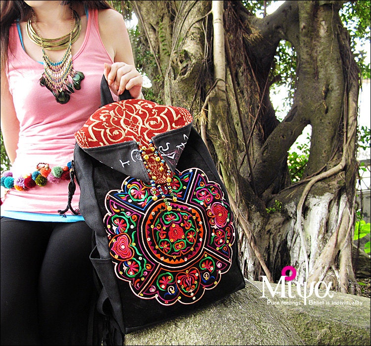 Miya's Original Ethnic Hmong Embroidered Backpack Faraway - Etsy