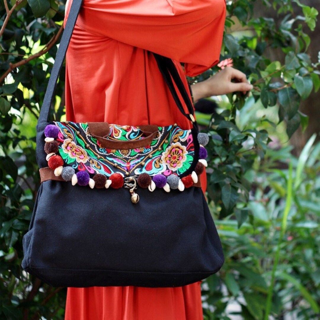 Miya's Original Ethnic Hmong Embroidered Handbag Shoulderbag - Half ...