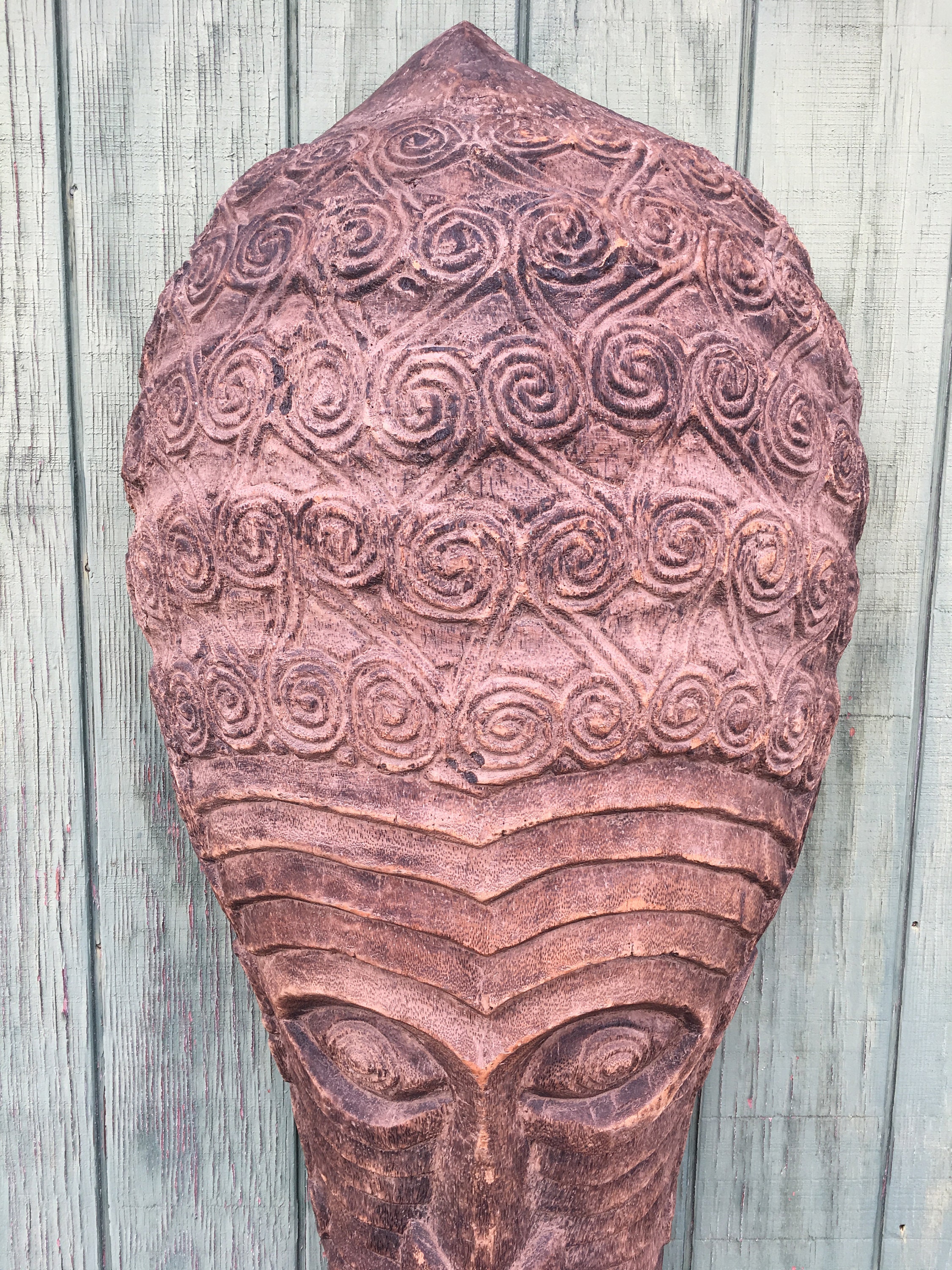 SHIPPING NOT INCLUDED, Huge Carved African Wall Mask, Large Asian ...