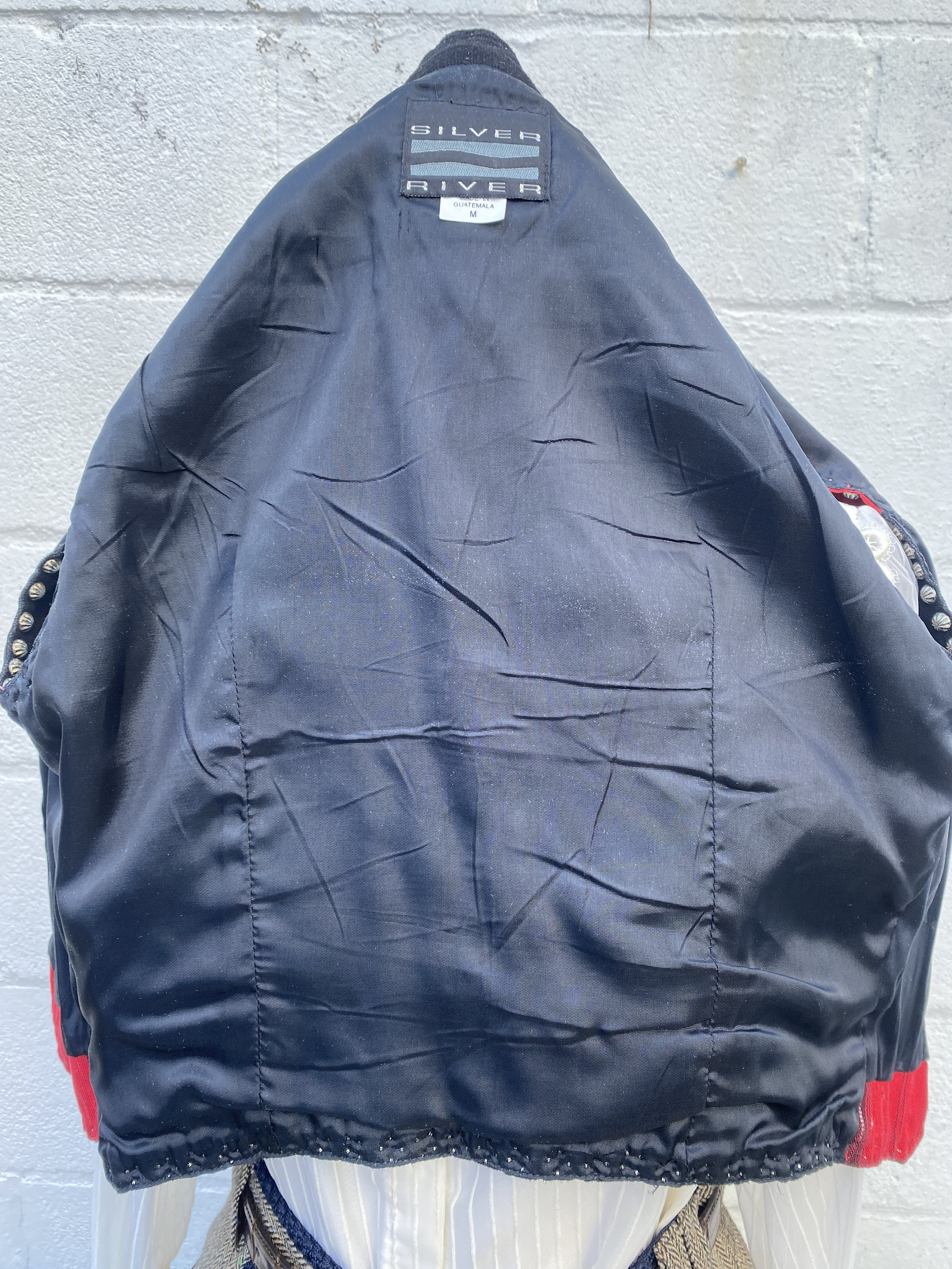 Red & Black Serape Rodeo Pioneer Ware Southwestern Vest, Mexican Tribal ...