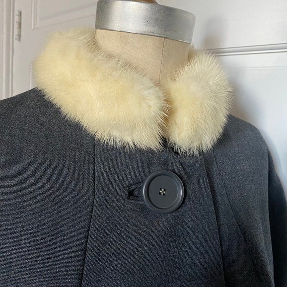 1950s Styled by Stratton Gray and Mink Swing coat/ Ca… - Gem