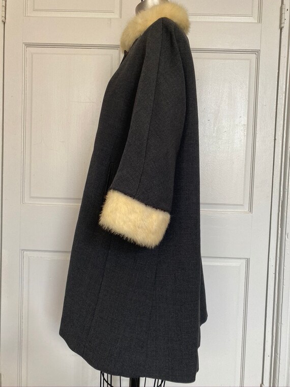 1950s Styled by Stratton Gray and Mink Swing coat/ Ca… - Gem