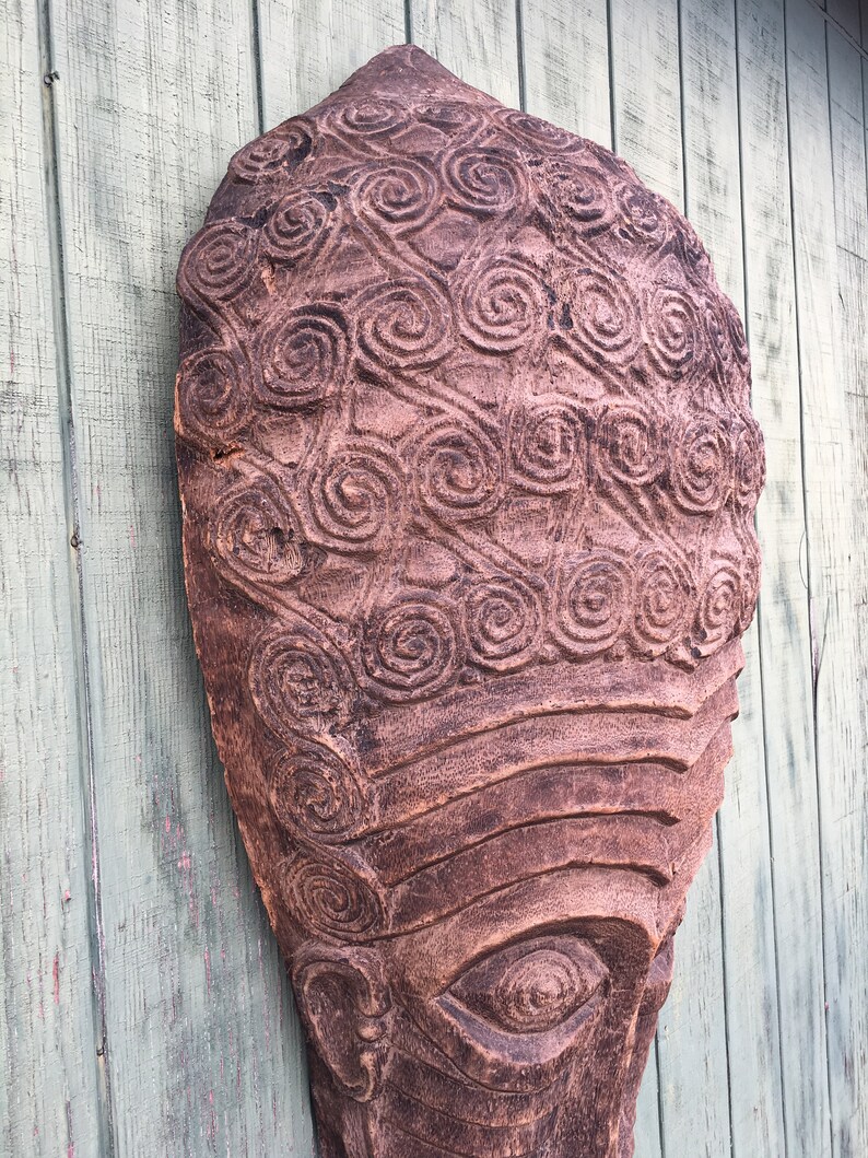 SHIPPING NOT INCLUDED, Huge Carved African Wall Mask, Large Asian ...
