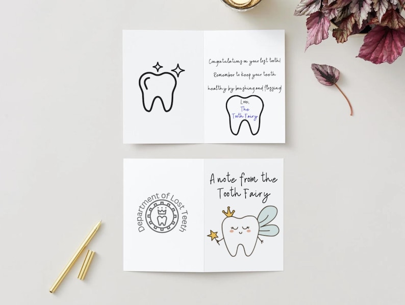 Tooth Fairy Card - Etsy