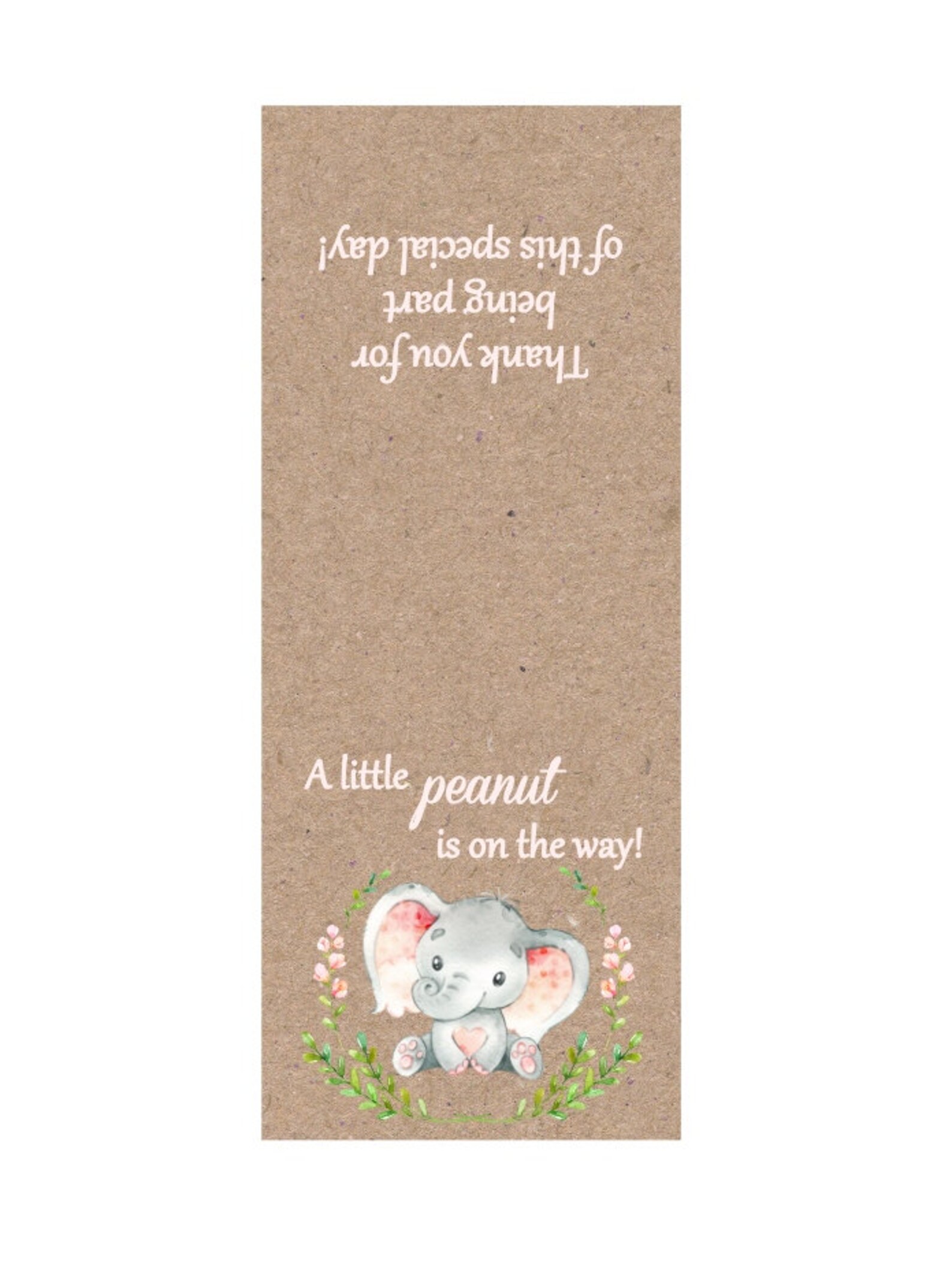 Elephant Baby Shower Favor Label Printable Tic Tac Label Tic - Etsy