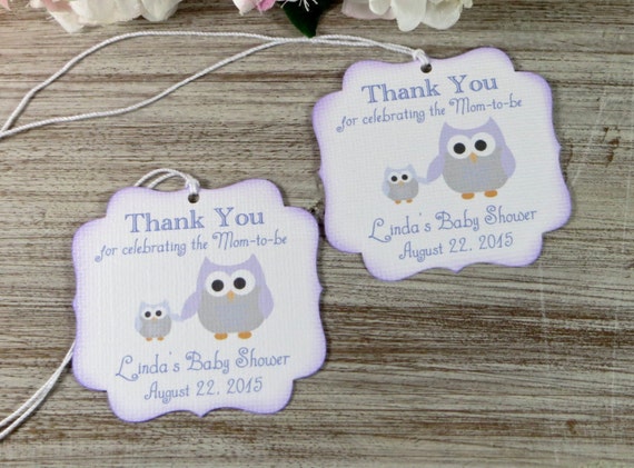 Owl Baby Shower Favor Tags