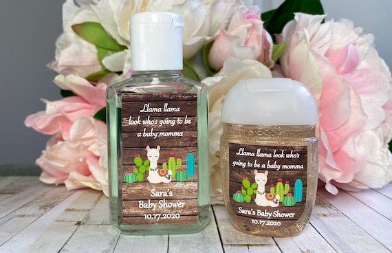Llama baby shower favor stickers, Llama birthday party favor label ...