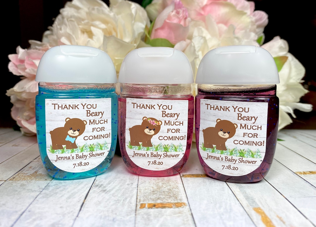 Bear Baby Shower Favor Labels Bear Birthday Party Favor - Etsy