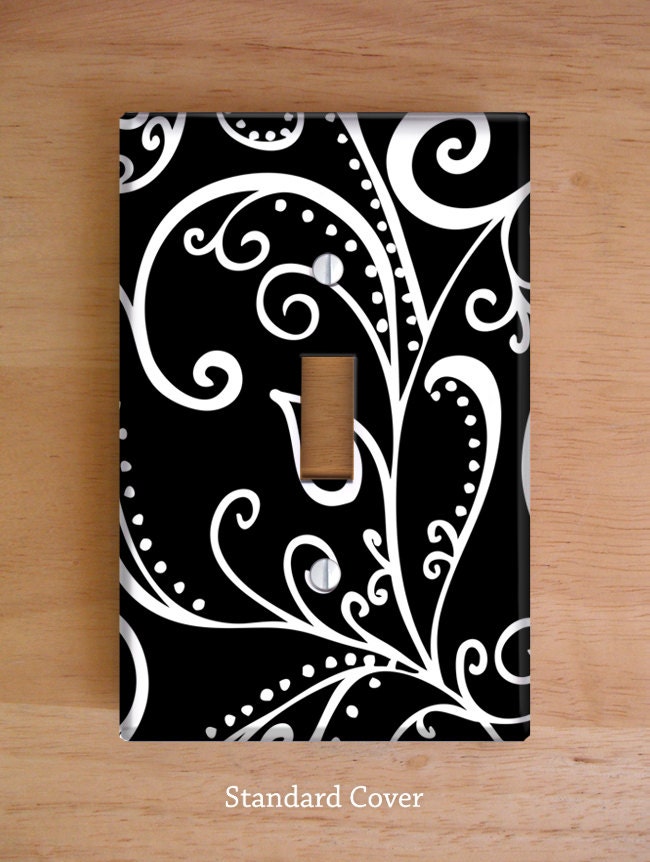 Silent Era, Black, Vinyl Light Switch and Outlet Covers - Etsy