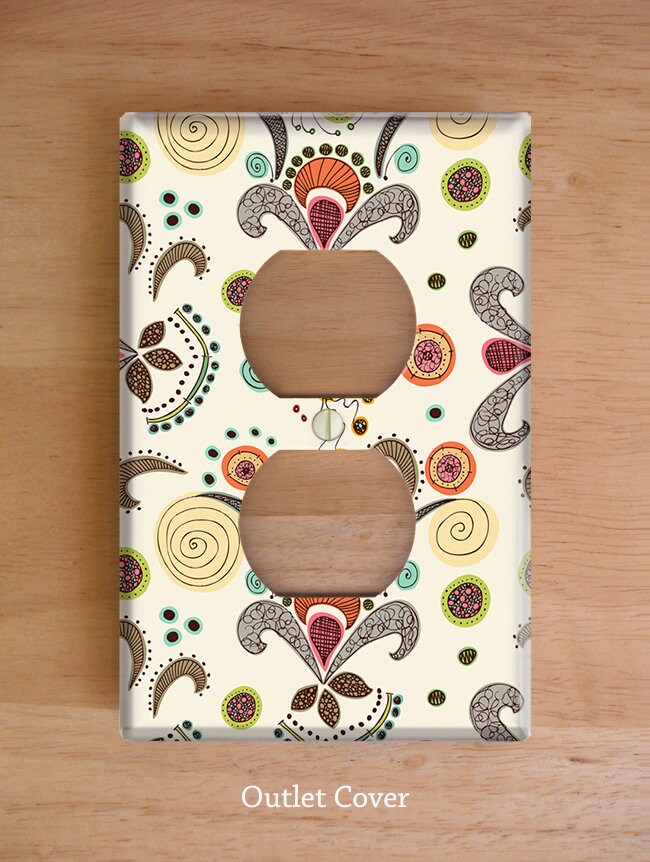 Wired Flower Pattern Vinyl Light Switch and Outlet Covers - Etsy