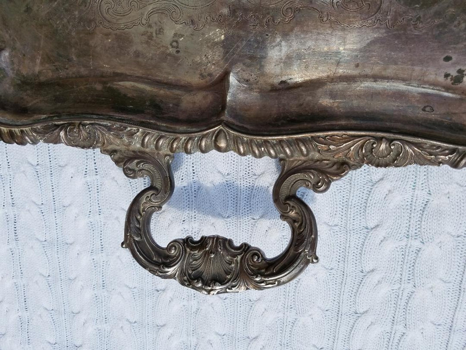 Antique Gorham Silver Plated Large Baroque Serving Tray - Etsy