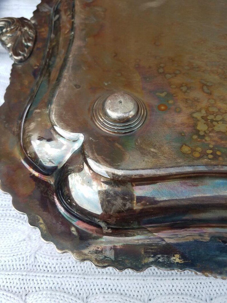 Antique Gorham Silver Plated Large Baroque Serving Tray - Etsy