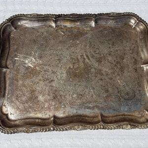 Antique Gorham Silver Plated Large Baroque Serving Tray - Etsy
