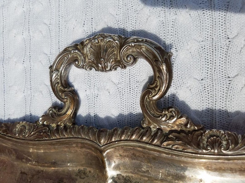 Antique Gorham Silver Plated Large Baroque Serving Tray - Etsy