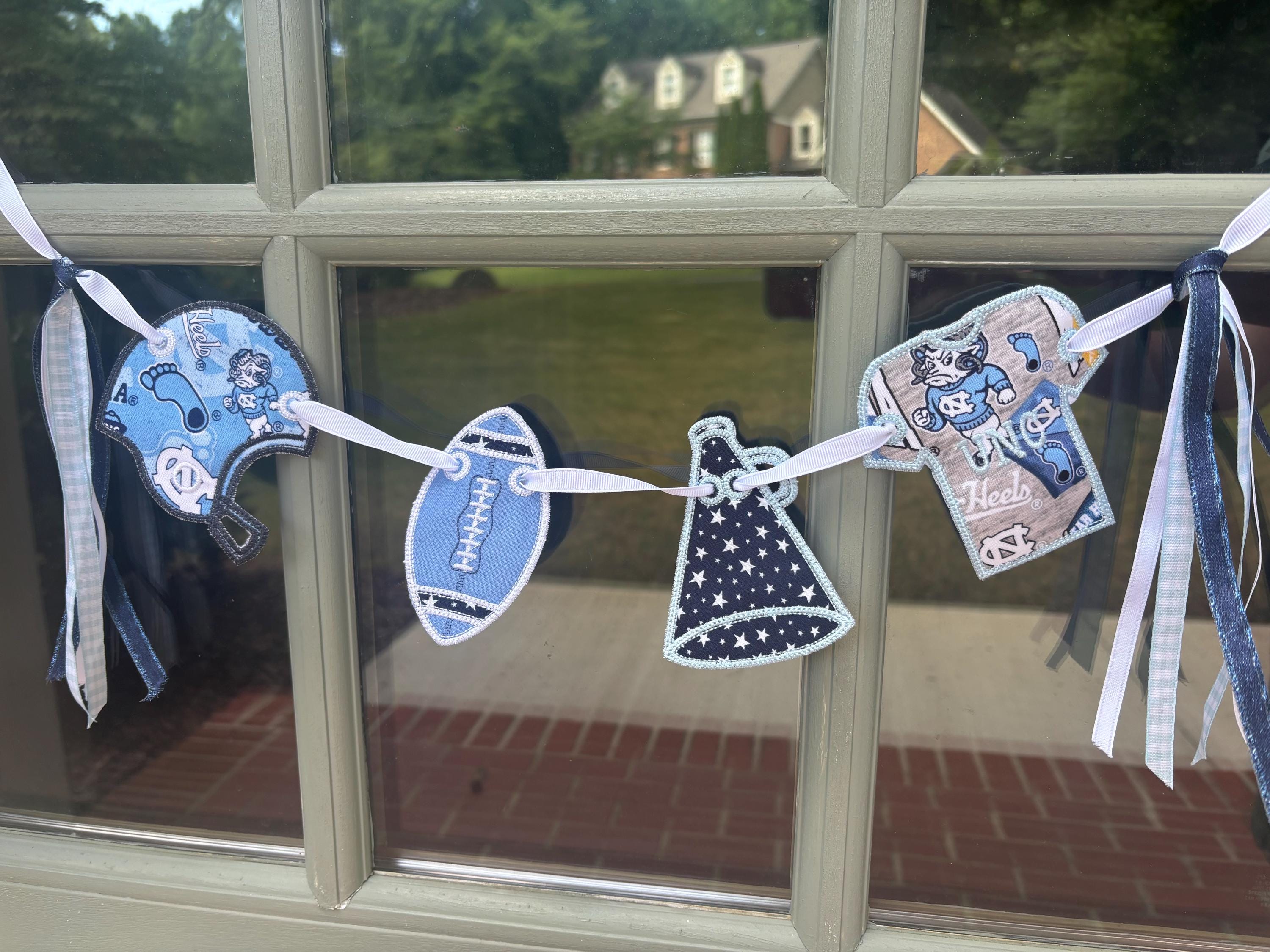 UNC Chapel Hill Tar Heel Fabric Banner or Wreath Bunting. University of ...