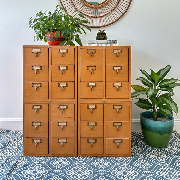 Library Card Catalog - Etsy