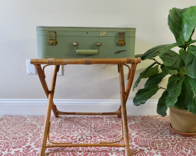 Vintage Luggage Rack Folding Luggage Rack Luggage Stand Rattan Luggage ...