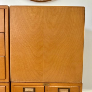 Four Vintage Brodart Wood Library Card Catalogs With Brass Handles 24 ...