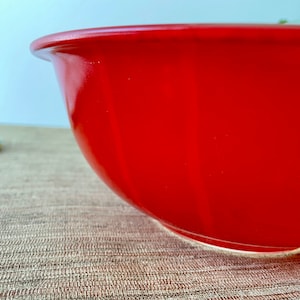 Vintage Pyrex Red Blue and Yellow Glass Mixing Bowls - Set of 3 - Nos ...