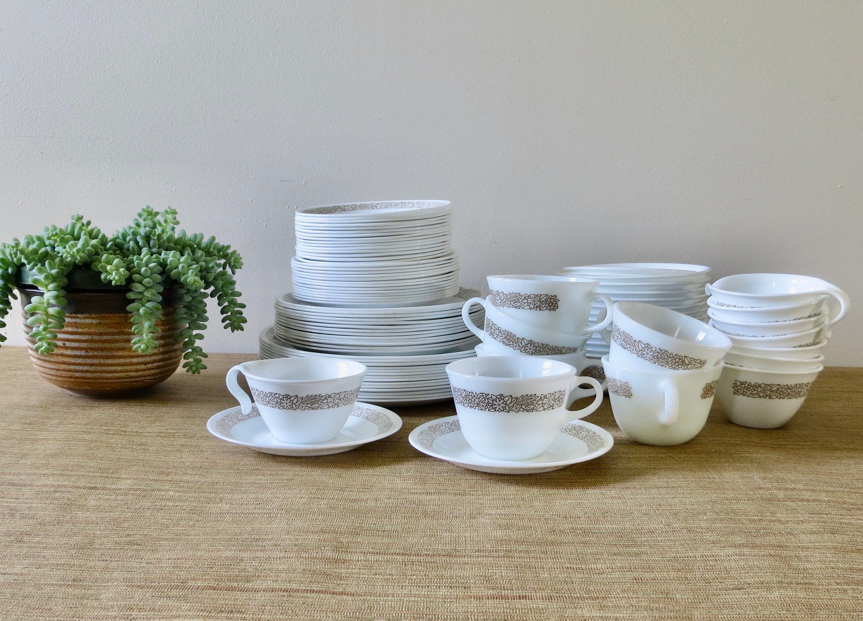 Vintage Corelle Woodland Cups and Saucers Corelle Coffee - Etsy