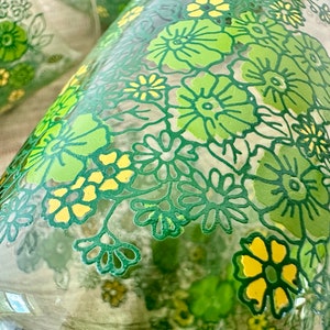 Vintage Libbey Meadow Green Floral Water Glasses - Set of 4 - Etsy