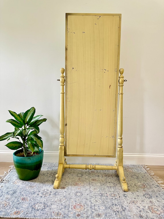 Vintage Henry Link Bali Hai Standing Floor Mirror - Yellow Vintage Henry Link Bali Hai Standing Floor Mirror - Yellow