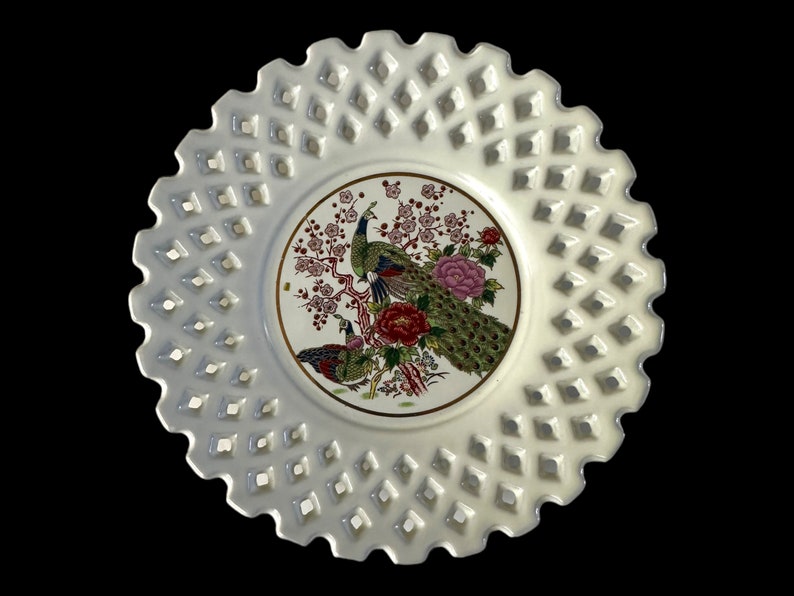 Reticulated Interpur Peacock Plate - Etsy