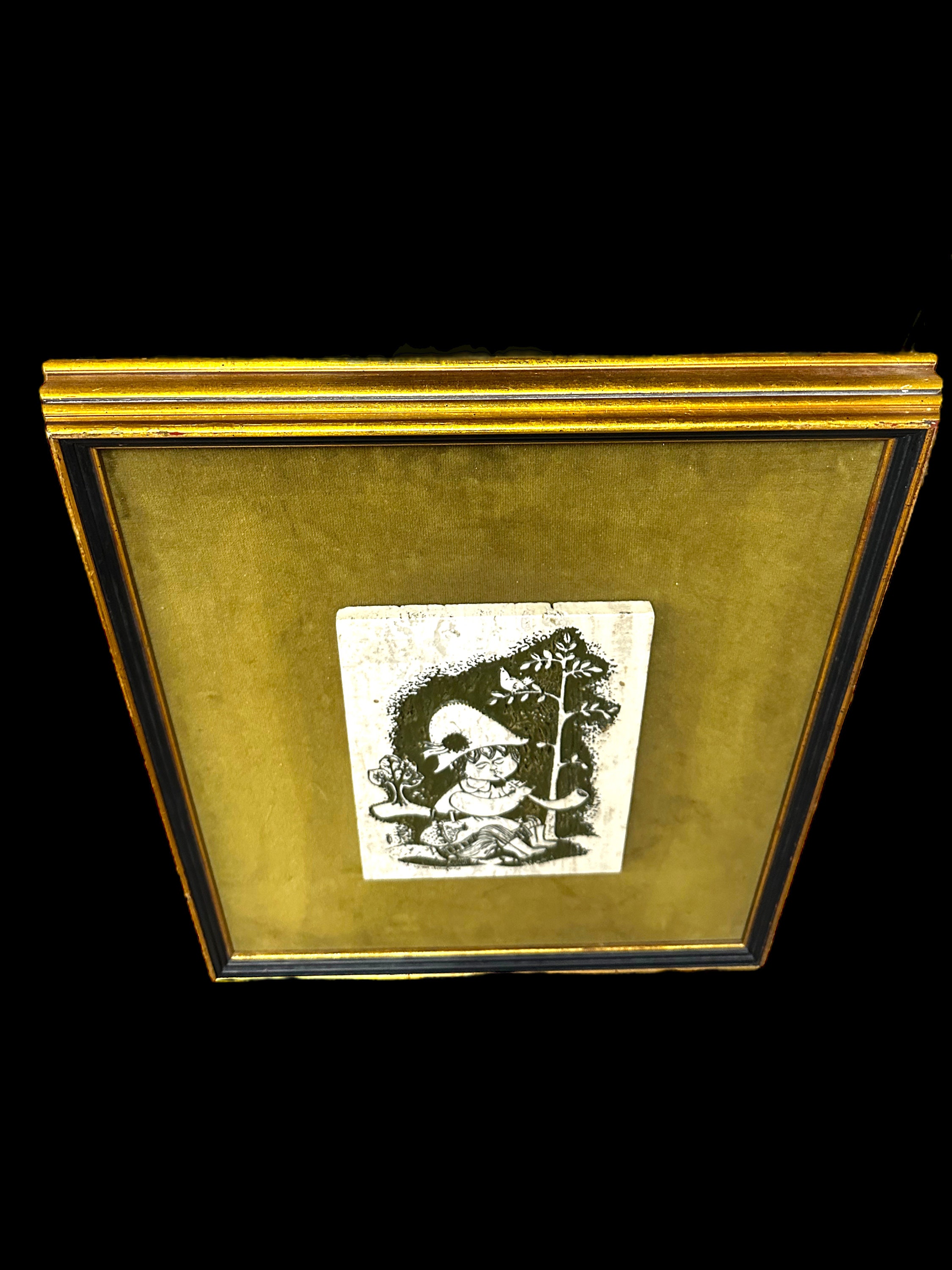 RARE 1960's Stone Etching by Rodney Winfield - Etsy