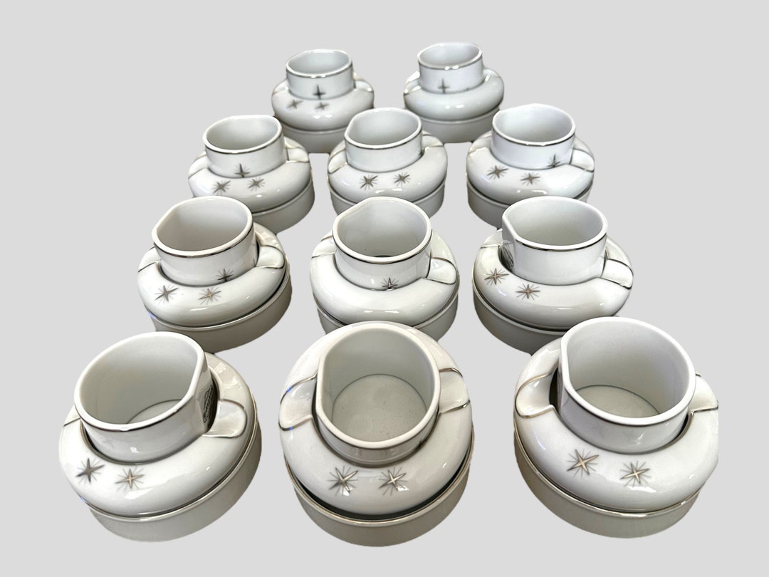 MCM Fukagawa China Atomic Pattern Ash Tray/coaster/napkin Ring Combo - Etsy