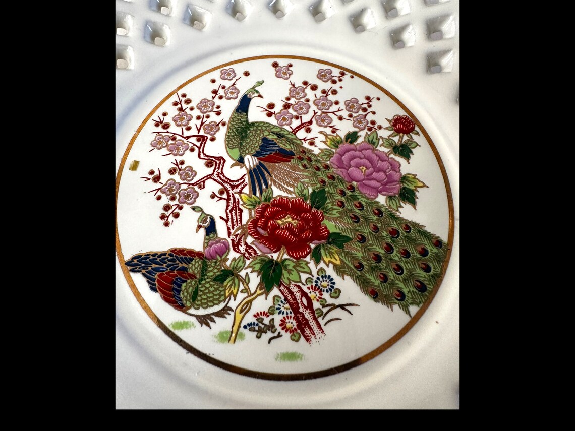 Reticulated Interpur Peacock Plate - Etsy