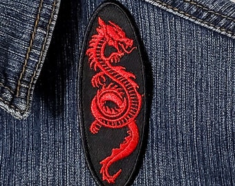 Japanese Kanji for Dragon Anime Symbol Embroidered Patch - Etsy