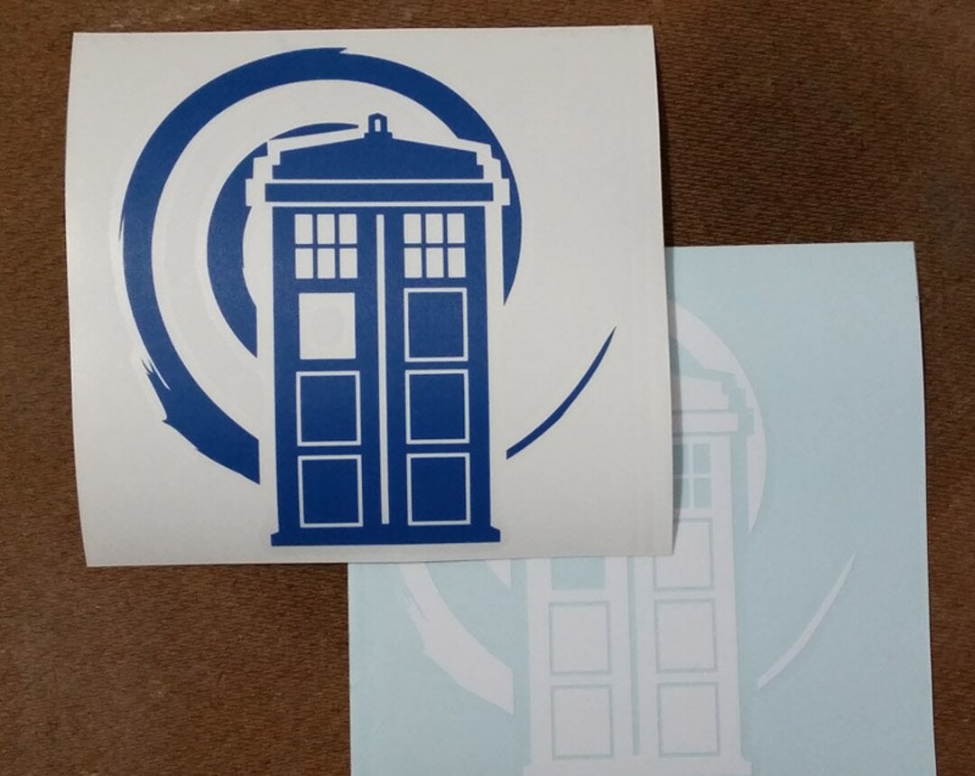 Police Box Vinyl Decal for Car Windows and Laptops Tardis in Vortex - Etsy