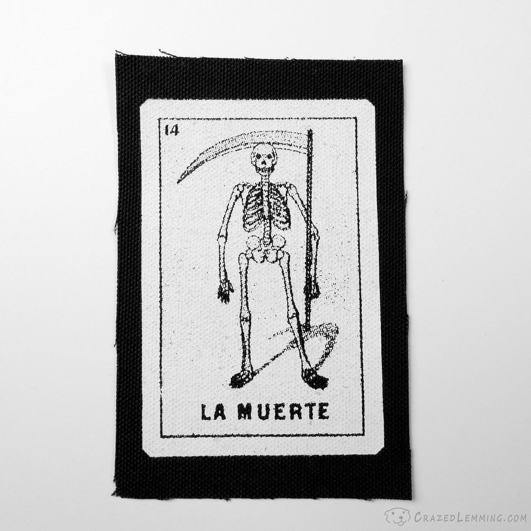 La Muerte Death Loteria Card Canvas Sew-on Patch - Etsy