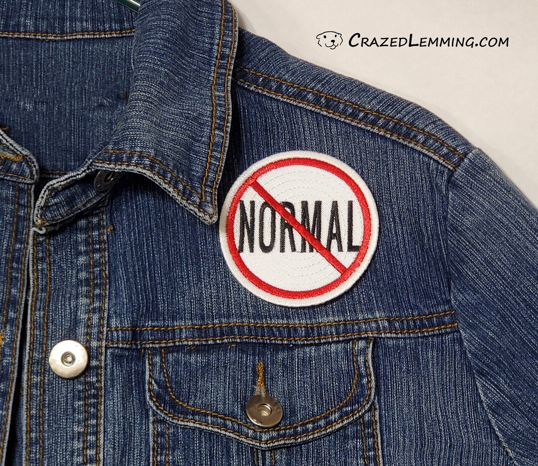 No Normal Embroidered Patch Iron On - Etsy