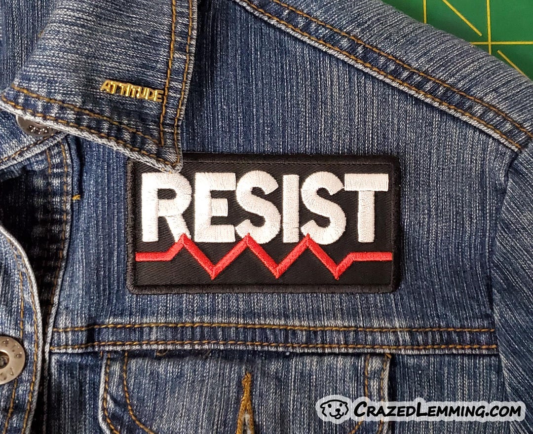 RESIST Embroidered Protest Patch - Iron On - Etsy