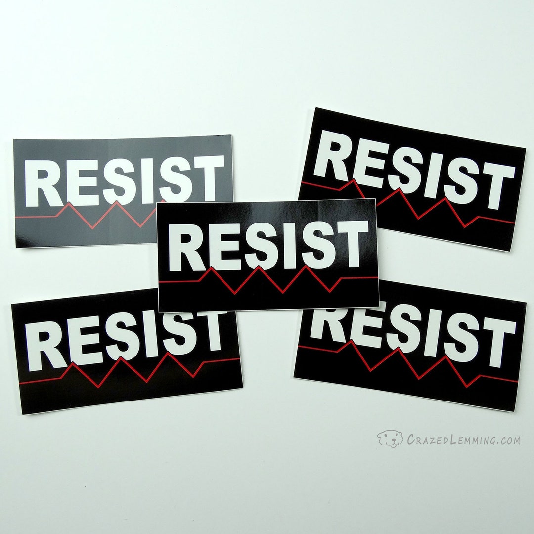10 Stickers - RESIST - Window, Bumper, Computer, Laptop Decal - Etsy