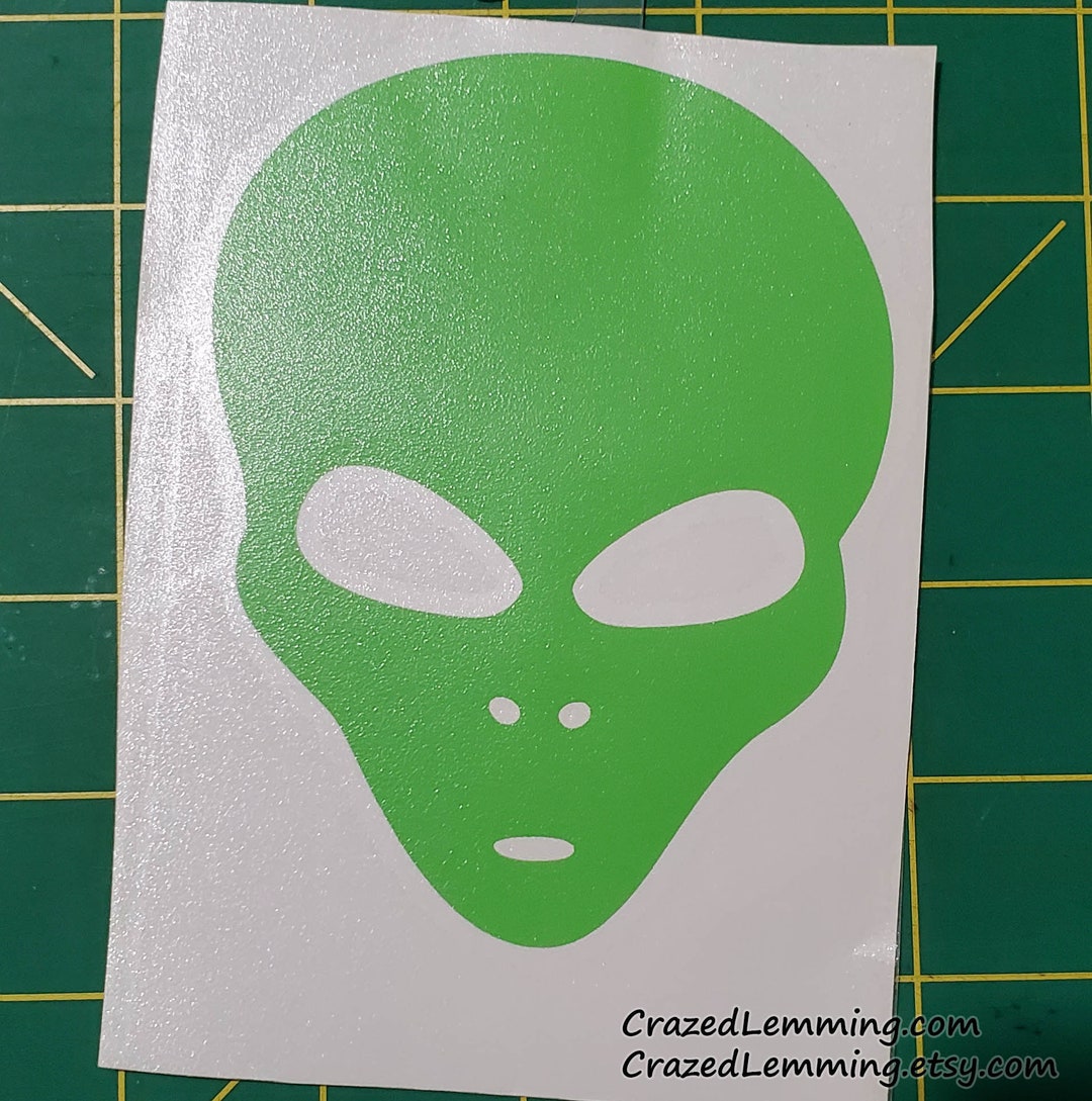 Alien Head Vinyl Sticker Decal - Etsy