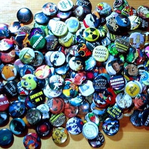 Pop Culture Button Grab Bags... 30 Pack or 100 Pack Random Pins - Etsy