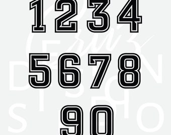 Jersey numbers | Etsy