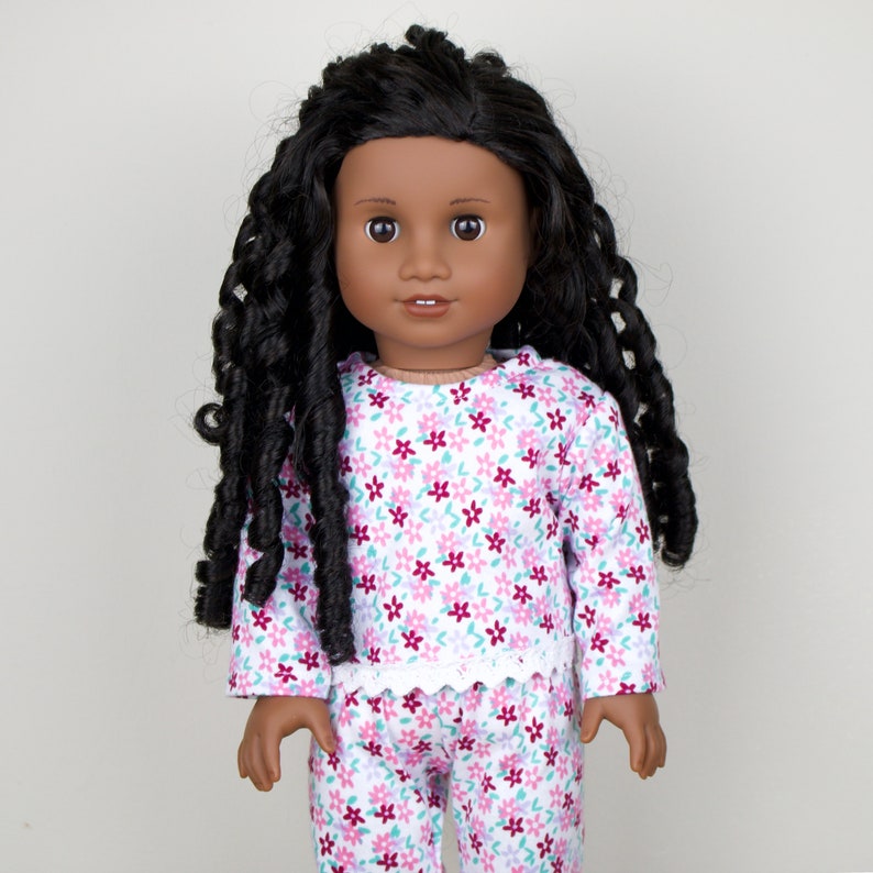18 Inch Doll Floral Pajamas Pink Pajama Pants & Long Sleeve Shirt/ Pjs ...