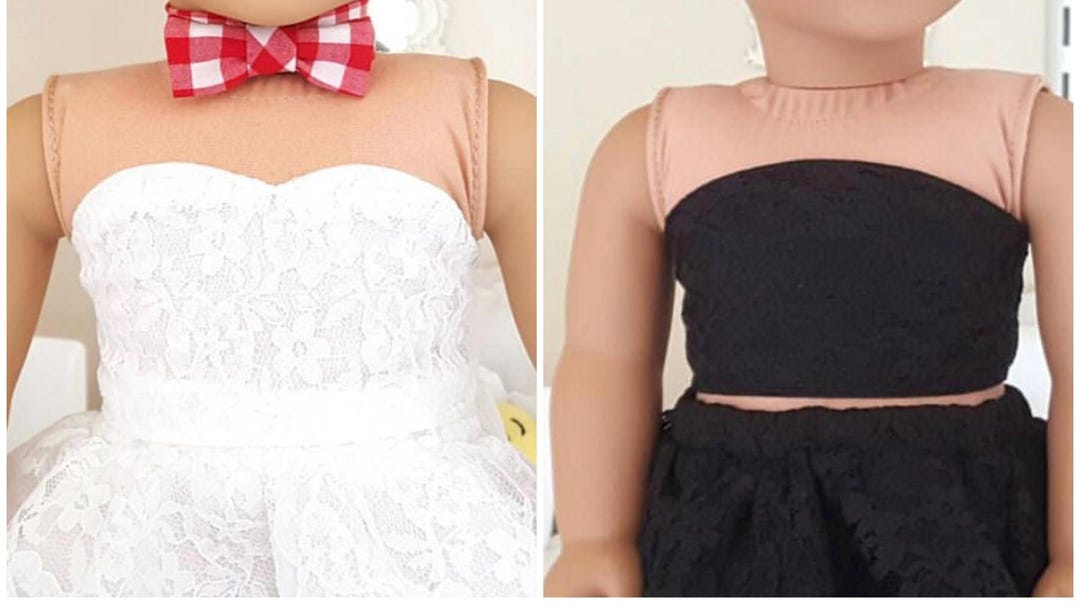 18 Inch Doll White or Black Lace Bustier Tops./ Top Only - Etsy