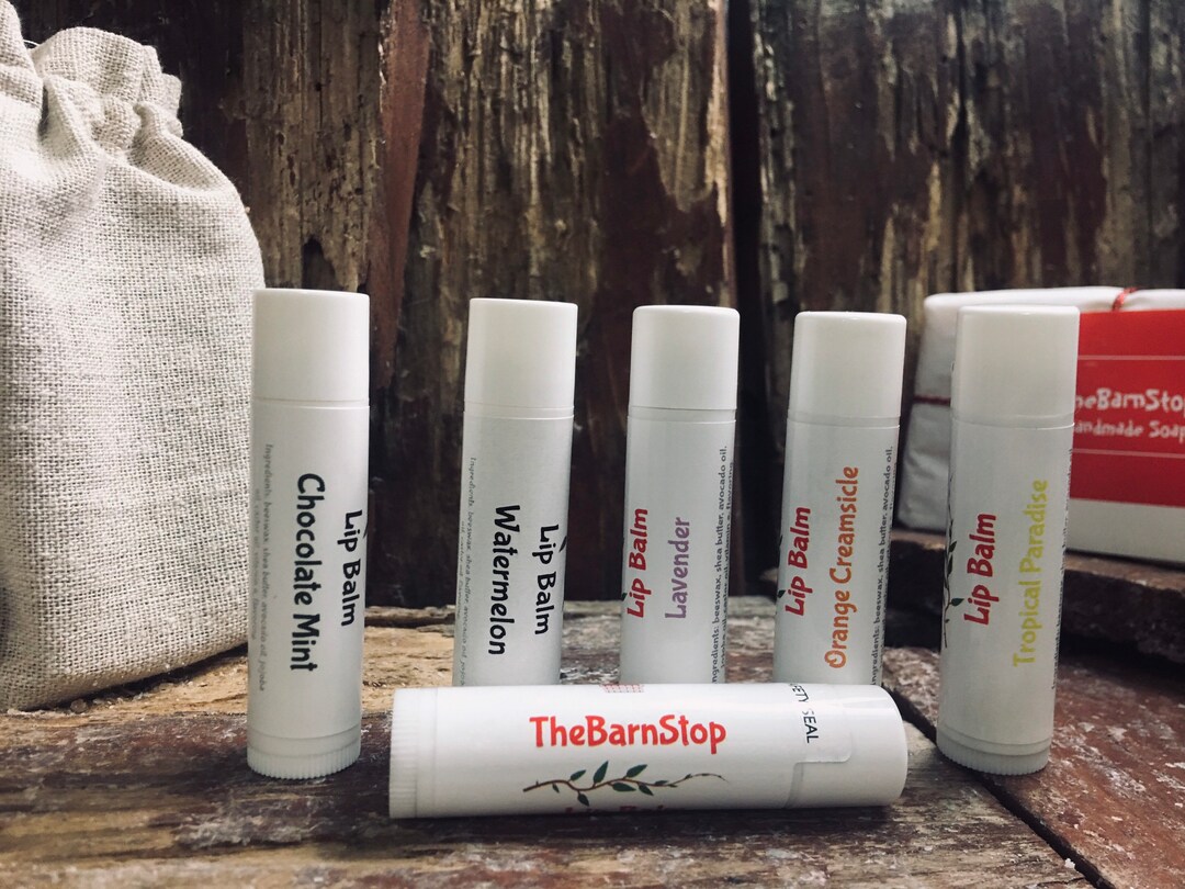 All Natural Lip Balm Set: Shea Butter, Tropical, Chocolate Mint - Etsy ...