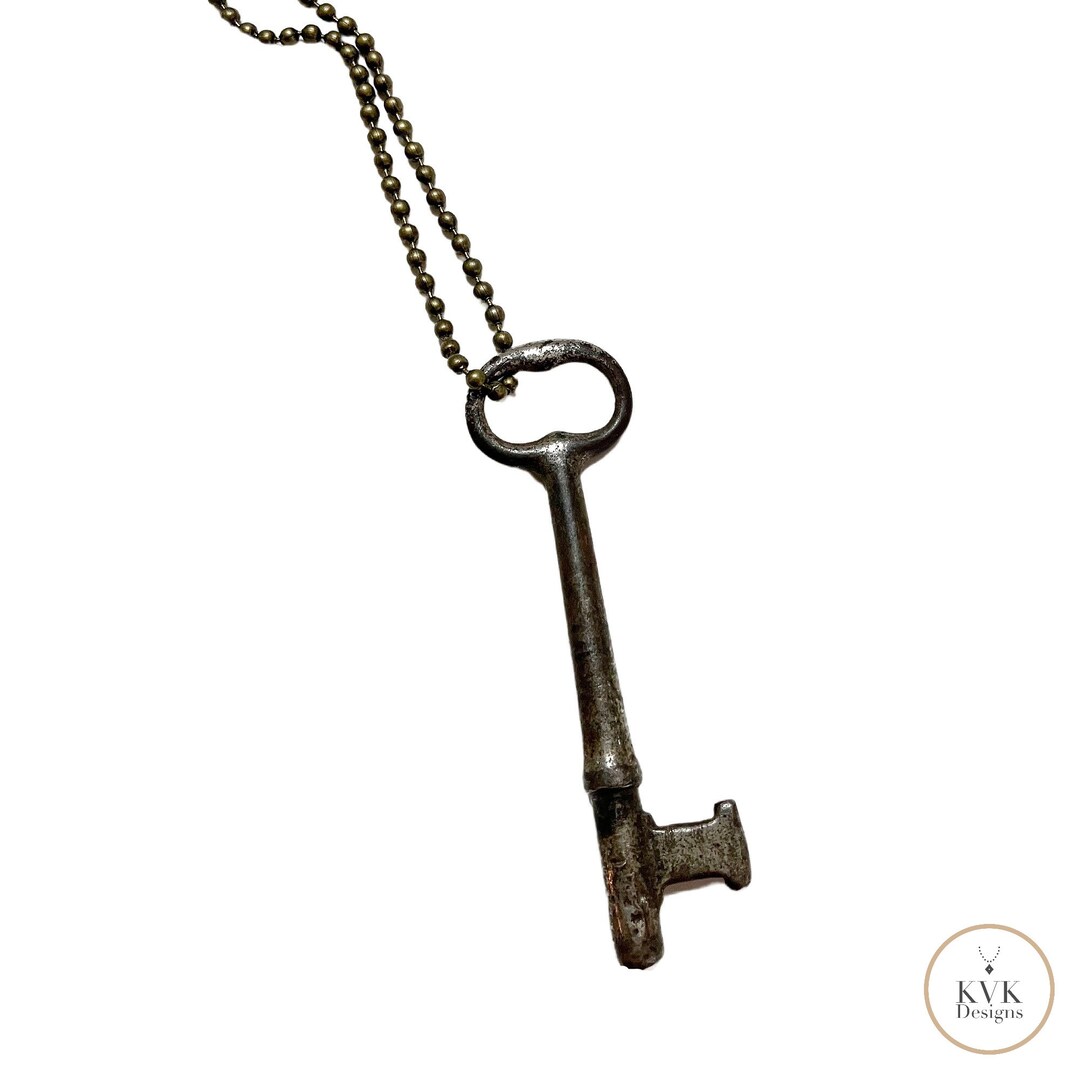 Antique Skeleton Key Necklace 1 Boho Necklace Vintage Key - Etsy