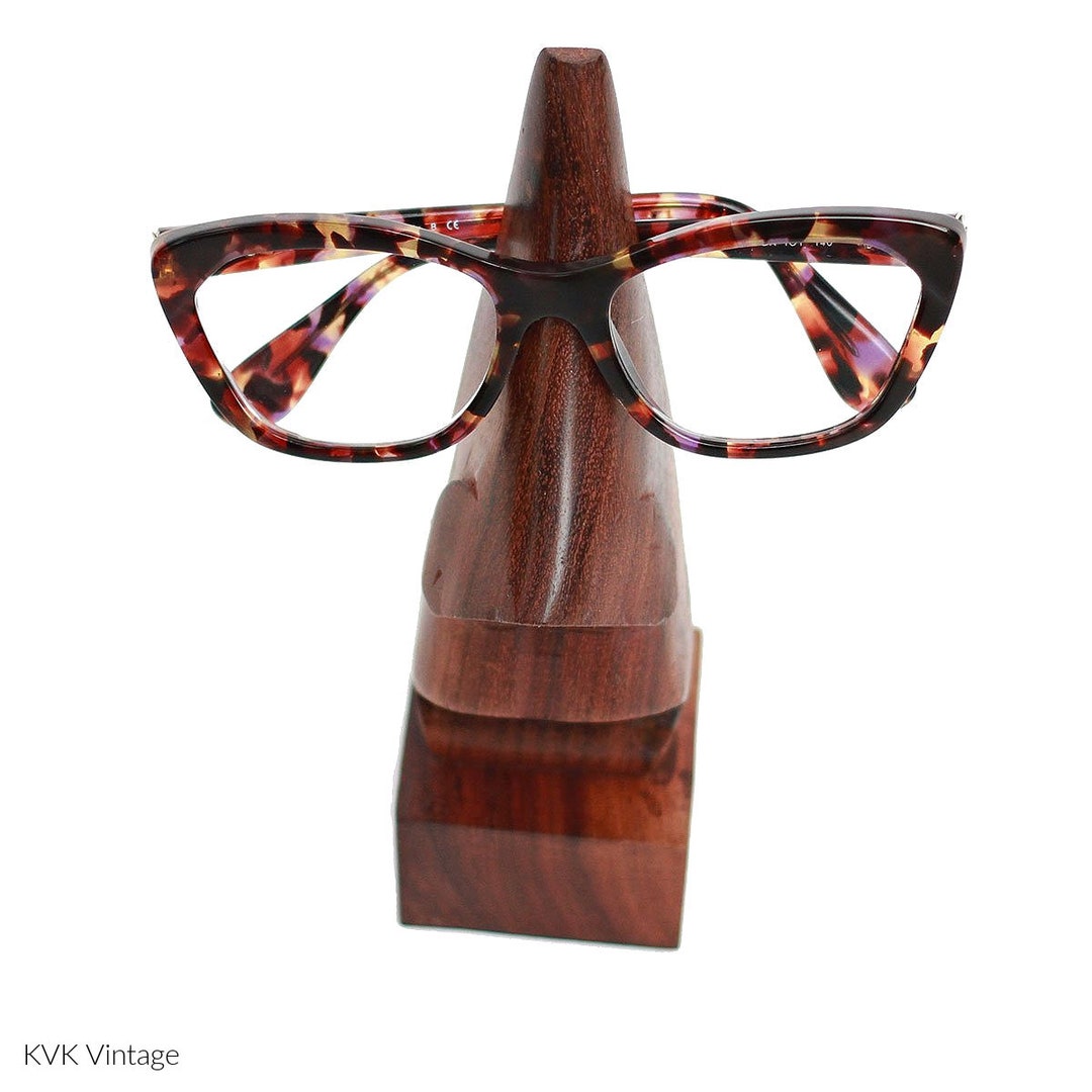Wood Nose Eyeglass Holder Glasses Wooden Eye Glass Holder - Etsy