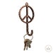 Unique Peace Sign Bike Chain Wall Hook Handcrafted Metal Industrial ...
