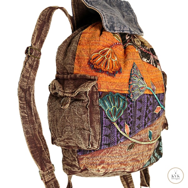 Embroidered Backpack - Etsy