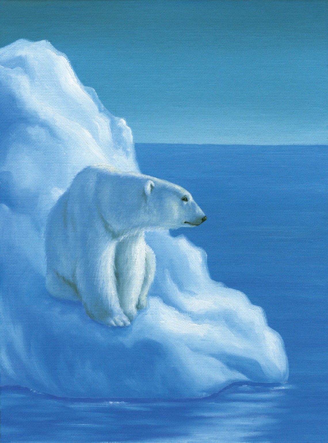 Polar Bear Original Art / Framed Oil Painting / Alaskan Wildlife ...