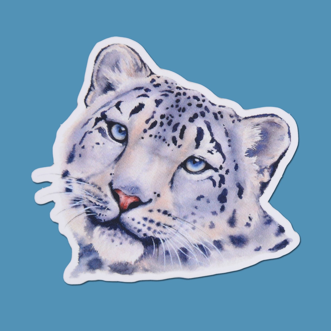 Snow Leopard Sticker | Snow Leopard, Leopard, Jaguar, Leopard Sticker ...